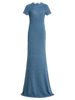 Silvia Tcherassi Yara Knit Maxi Dress - Blue