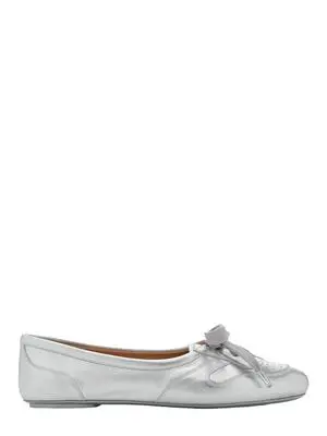 GIANVITO ROSSI Vault Leather Ballerina Sneakers - Metallic