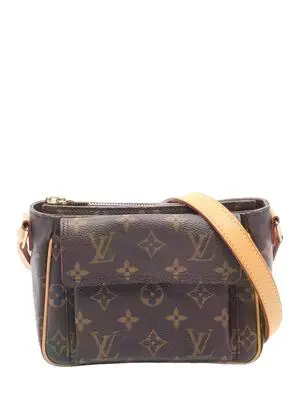 LOUIS VUITTON 2005 Monogram Leather Shoulder Bag - Brown