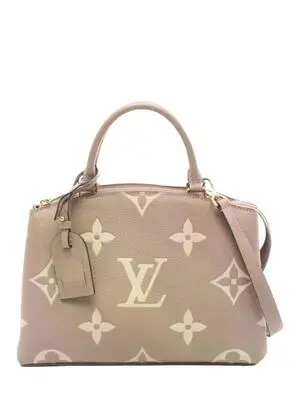 LOUIS VUITTON 2010s Petit Pare Monogram Leather Tote Bag - Grey
