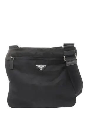 Prada Triangle-logo Shoulder Bag - Black