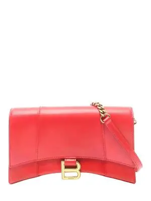 Balenciaga 2010s Hourglass Chain Shoulder Bag - Red
