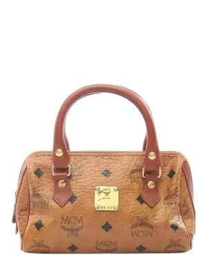 Mcm 2000s Printed Boston Bag - Neutrals