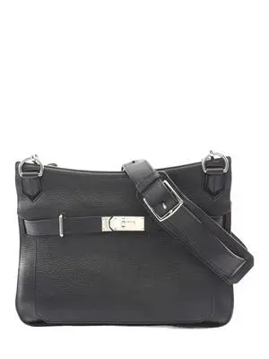 Hermès 2009 34 Jypsiere Leather Shoulder Bag - Black