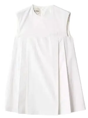 Miu Miu Flared Mini Dress - White