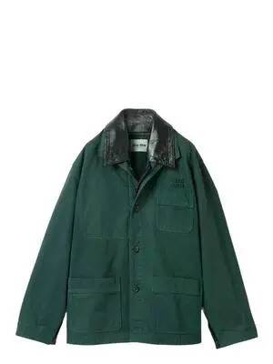 Miu Miu Patch-pocket Logo Jacket - Green