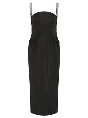 Rebecca Vallance Strap-embellished Midi Dress - Black