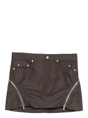 Rick Owens Bolan Banana Mini Skirt Brown