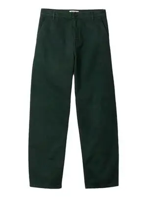 Miu Miu Logo-embroidered Trousers - Green