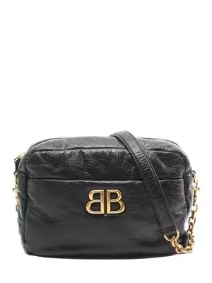 Balenciaga 2010s Monaco Leather Shoulder Bag - Black
