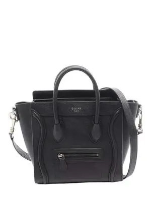 Celine 2010s Nano Luggage Tote Bag - Black
