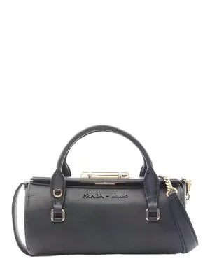 Prada 1910s Saffiano Leather Handbag - Black
