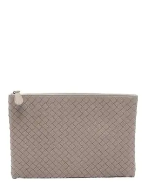 Bottega Veneta 2010s Intrecciato Leather Clutch - Neutrals