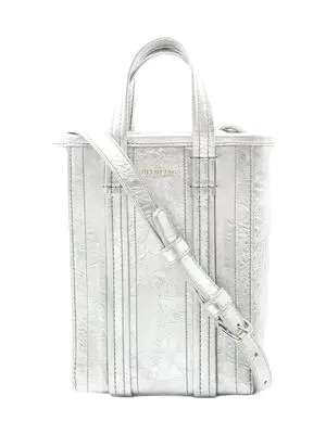 Balenciaga 2010s Leather Tote Bag - Silver