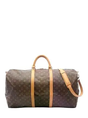 LOUIS VUITTON 1997 60 Keepall Bandouliere Boston Bag - Brown