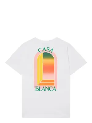Casablanca Gradient L'arche Short Sleeve T-shirt - Pink