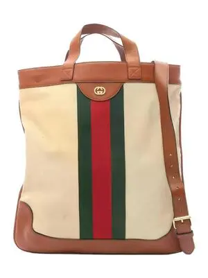 Gucci 2000s Large Canvas Tote Bag - Neutrals