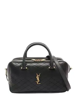 Saint Laurent Medium Quilted Leather Duffle - Black