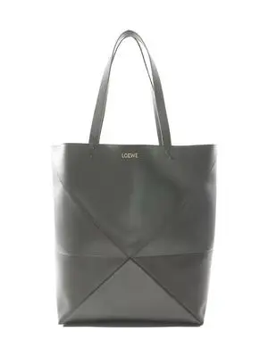 Loewe Fold Leather Shoulder Bag - Grey