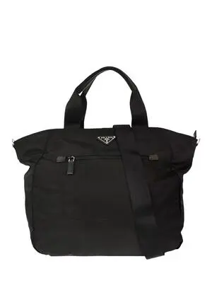 Prada 1990-2000s Logo-plaque Tote Bag - Black