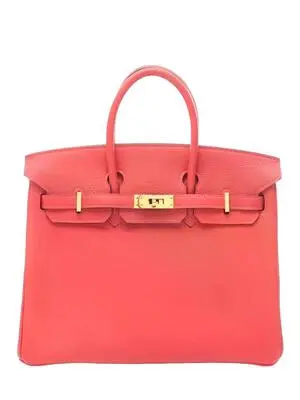 Hermès Birkin 25 Grained Leather Tote - Red