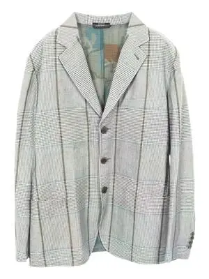 Hermès 2010s Tailored Houndstooth Jacket - Grey