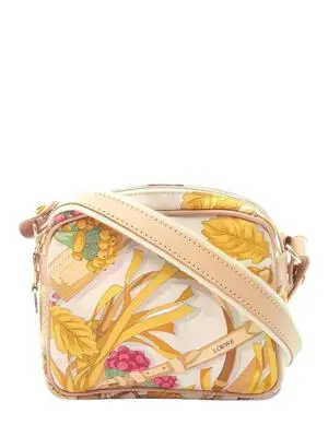Loewe Floral Print Canvas Shoulder Bag - Neutrals