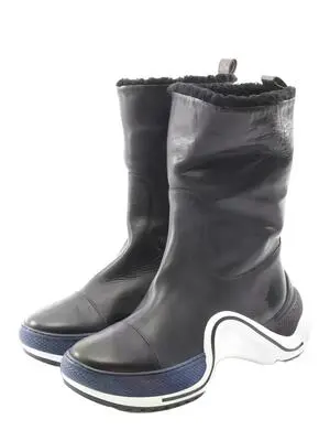 LOUIS VUITTON Arc Light Leather Boots - Black