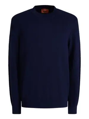 Missoni Crochet-knit Cotton Sweater - Navy