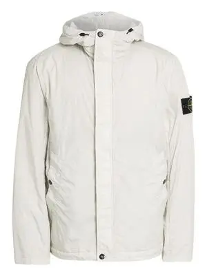 Stone Island Appliquéd Shell Hooded Jacket - Off-white