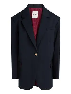 Sandro Twill Blazer - Navy
