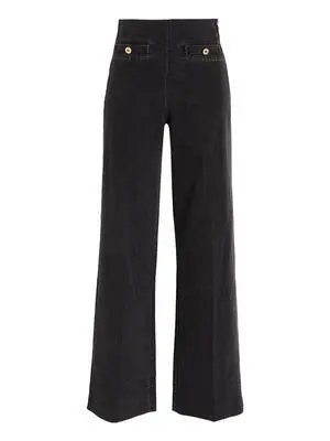Sandro High-rise Wide-leg Denim Jeans - Charcoal