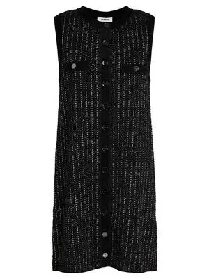 SANDRO Sequin-Embellished Velour Mini Dress