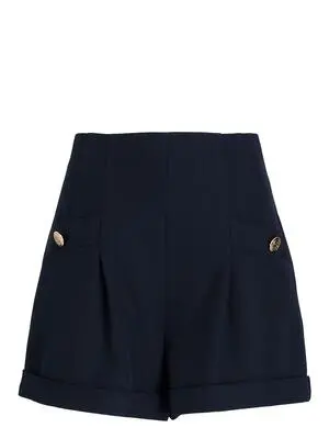 SANDRO High-Rise Twill Shorts