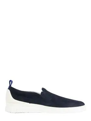 Dunhill Radial Spoiler Suede Slip-on Sneakers - Navy