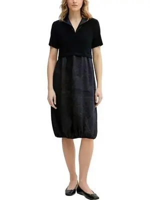 Joseph Ribkoff Patterned V-neck Dress - Blue