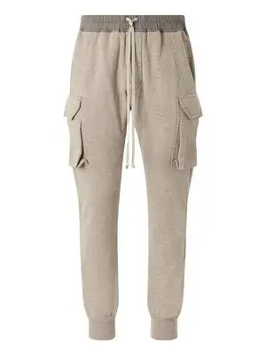 Rick Owens Mastodon Tapered Cotton-blend Jersey Sweatpants - Gray