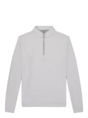 Peter Millar Albatross Piqué Half-zip Sweater - Gray