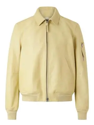 TOM FORD Leather Blouson Jacket - Yellow