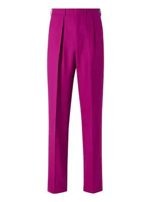 TOM FORD Wide-leg Wool-twill Pleated Suit Trousers - Pink