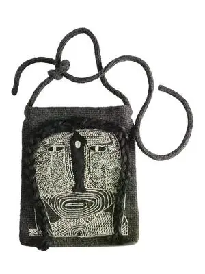 SOPHIE DIGARD Knitted Crossbody Bag - Grey