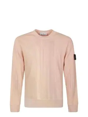 Stone Island Logo-badge Sweatshirt - Pink
