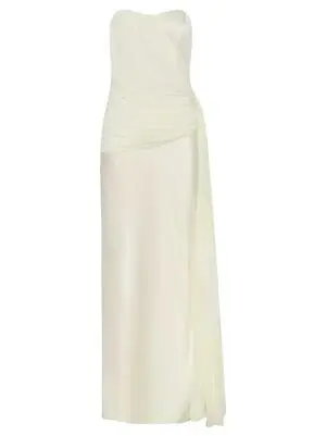 NICHOLAS Milena Draped Maxi Dress - Neutrals