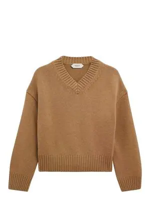 Pringle Of Scotland V-Neck Cashmere Sweater Brown