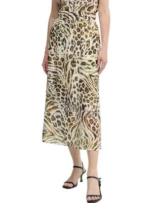 MARC AUREL Animal-print Midi Skirt - Neutrals