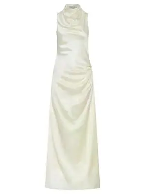NICHOLAS Fabiana Draped Maxi Dress - Neutrals