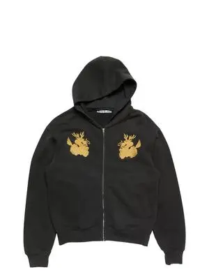 Acne Studios Logo-embroidered Hoodie - Black