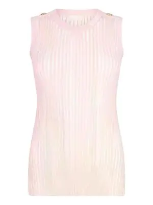 Liu Jo Two-tone Ribbed Tank Top - Pink
