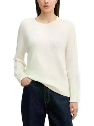 BENETTON Ribbed Cashmere Sweater - White