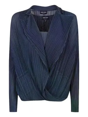 Giorgio Armani Pleated Blouse - Blue